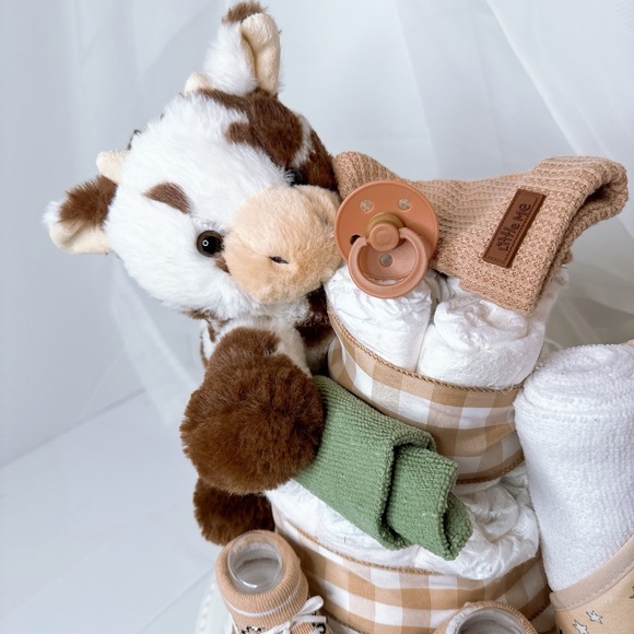 Handmade | Accessories | Bull Diaper Cake Farm Baby Shower Gift | Poshmark
